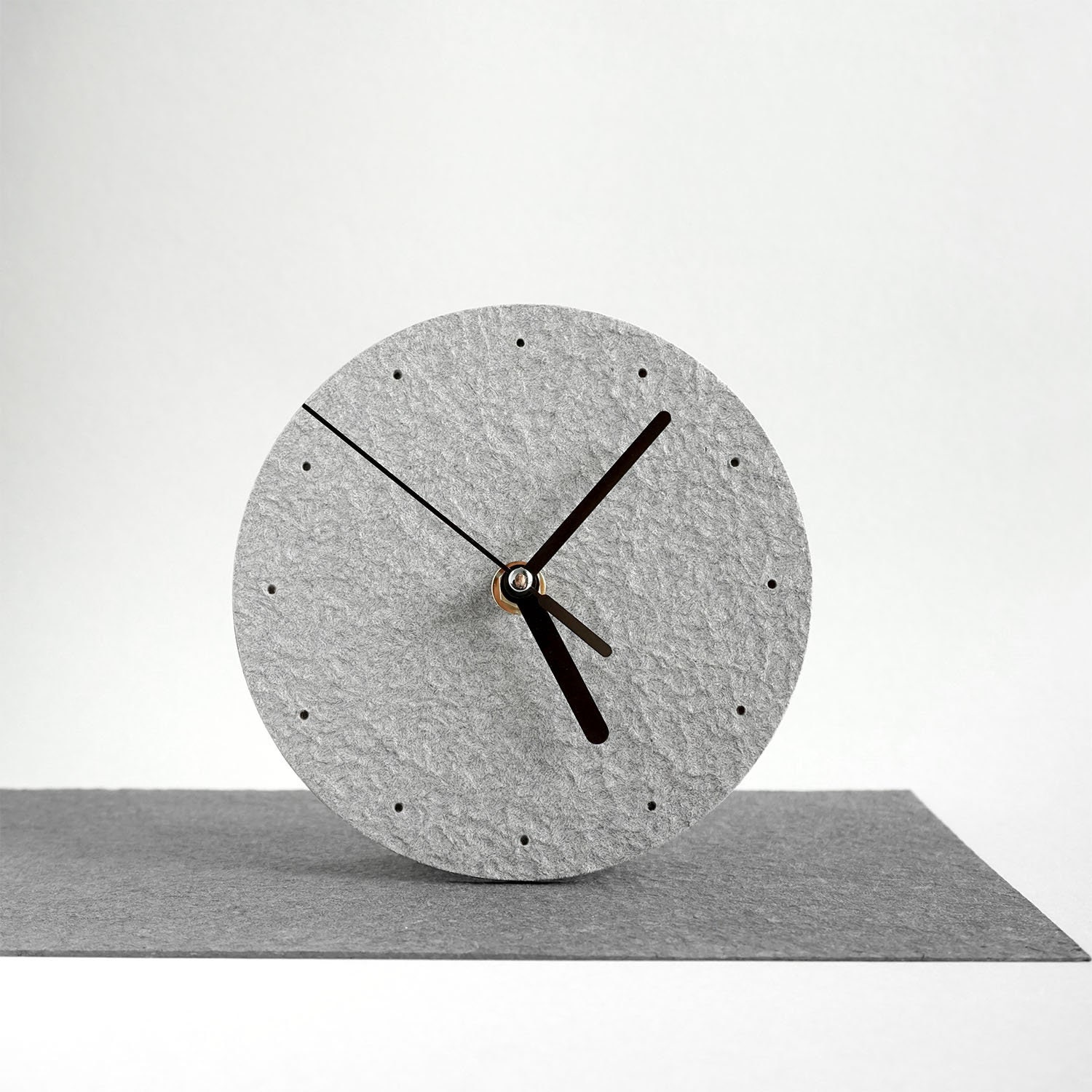 Grey Minimalist Table Clock for Modern Living Room, Handmade ...