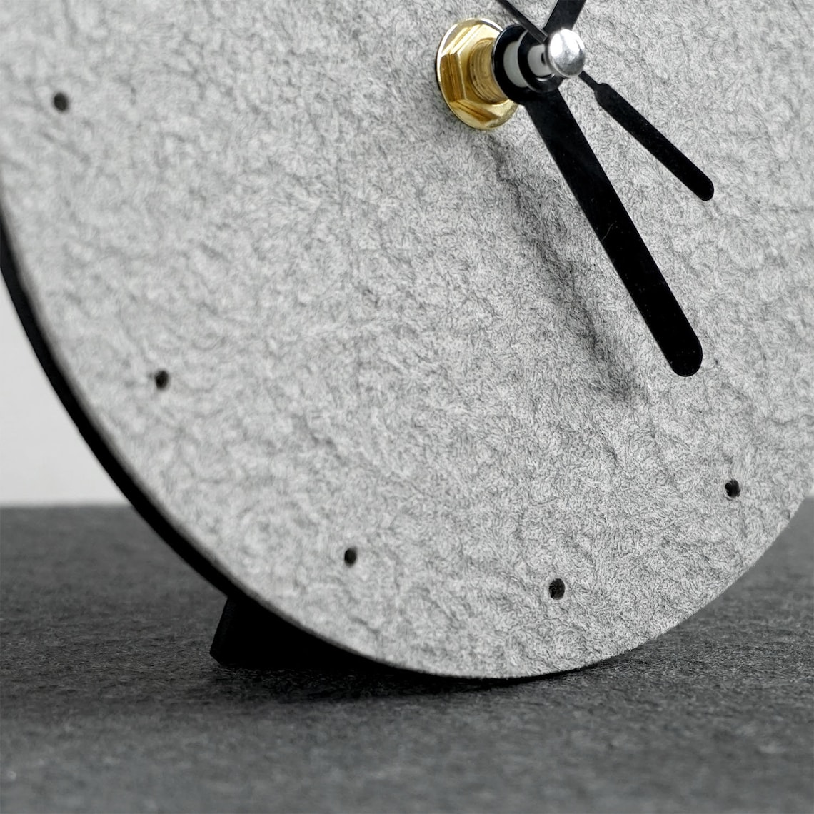 Grey Minimalist Table Clock for Modern Living Room, Handmade ...