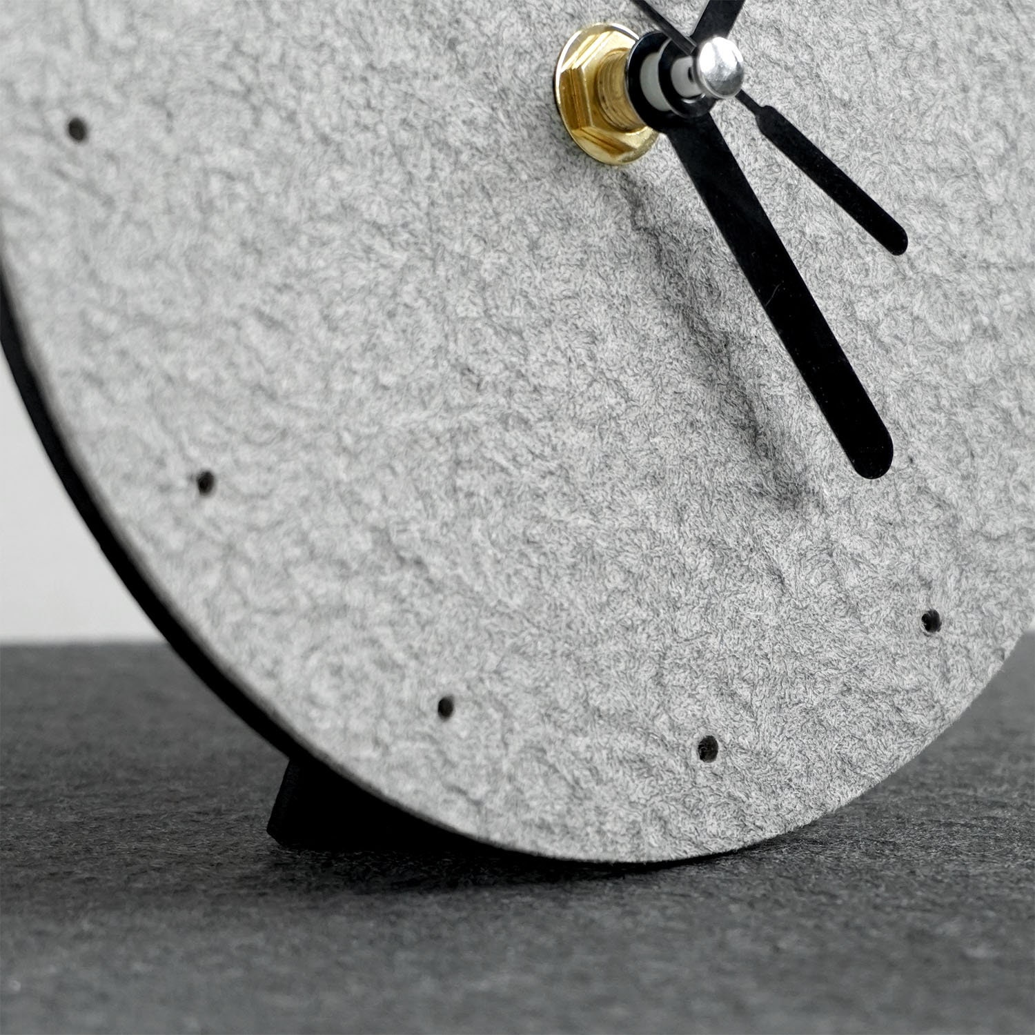 Grey Minimalist Table Clock for Modern Living Room, Handmade ...