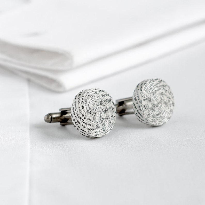 1st Anniversary Gift for Husband Personalised Paper Cufflinks - Etsy