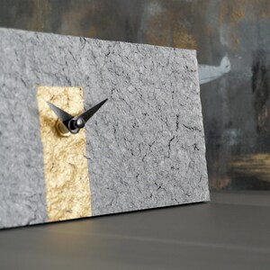 Minimalist Gold Mantel Clock Modern Recycled Paper Table - Etsy