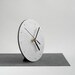 Grey Minimalist Table Clock for Modern Living Room, Handmade ...
