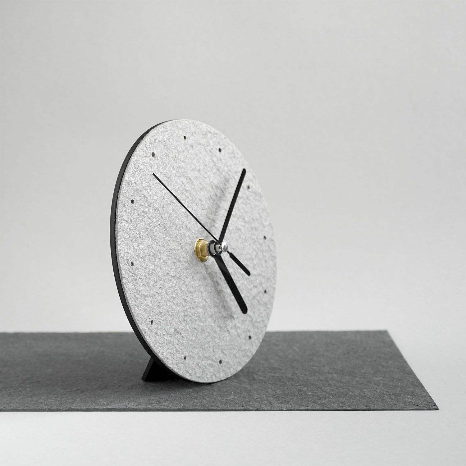Grey Minimalist Table Clock for Modern Living Room, Handmade ...