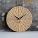 Modern Beige Wall Clock Handwoven From Ecological Wicker, Handmade ...