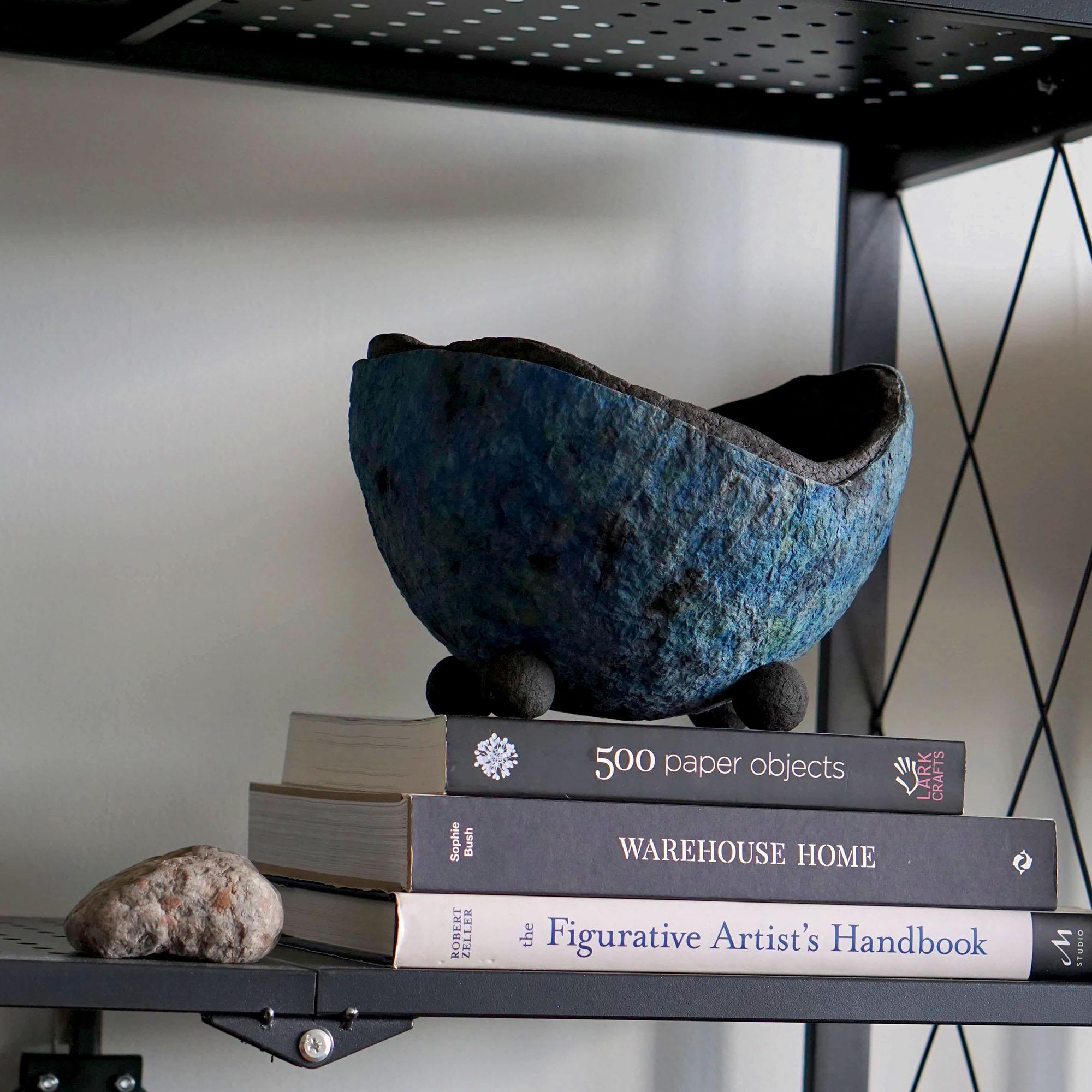 Stone-like Paper Mache Bowl, Handmade Sculptural Decor, Wabi-sabi ...