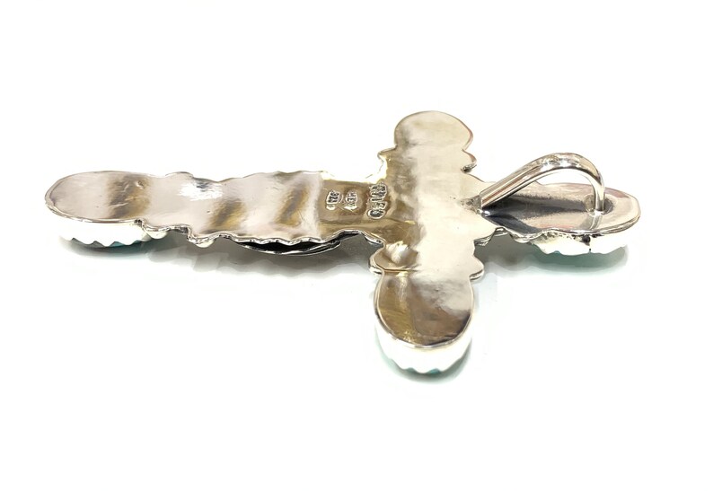 Sterling Silver Navajo Style Cross Pendant - Etsy