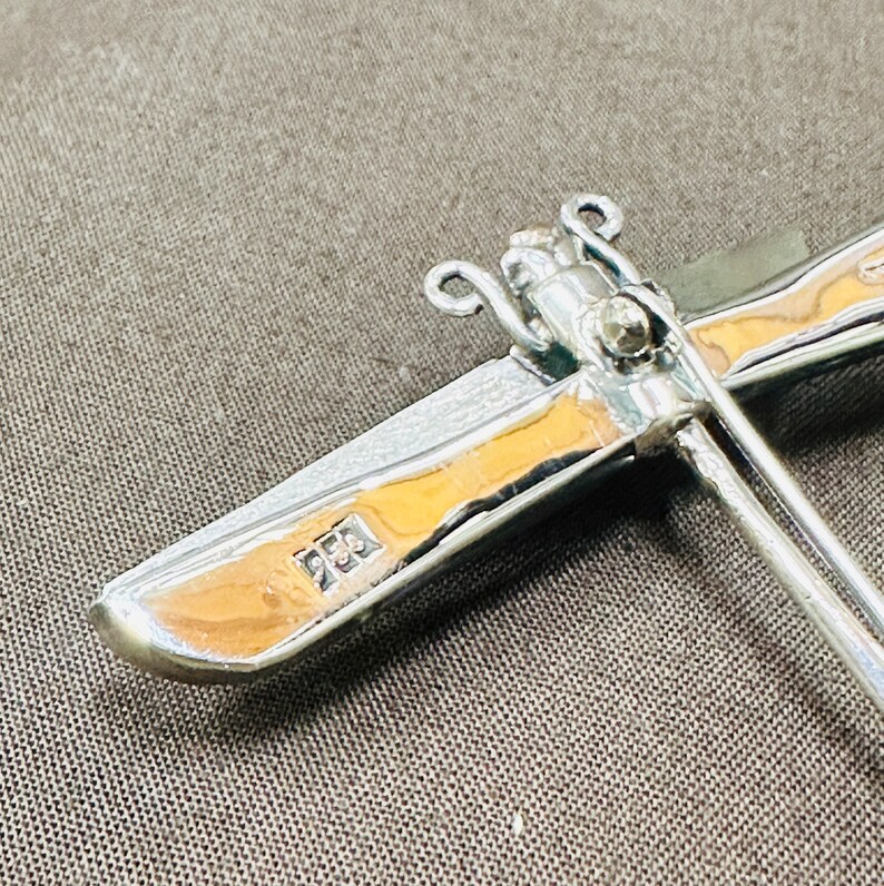 Vintage Sterling Silver Dragonfly Brooch Pin - Etsy