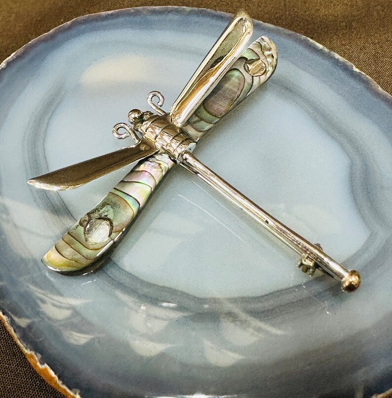Vintage Sterling Silver Dragonfly Brooch Pin - Etsy