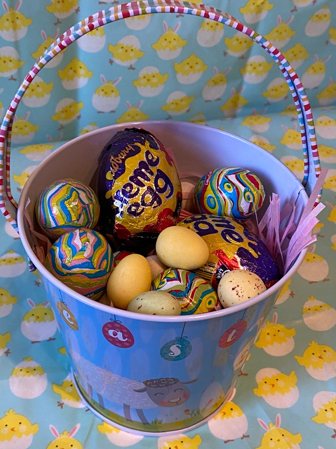 Easter Chocolate Buckets Easter basket Easter Bucket Easter | Etsy