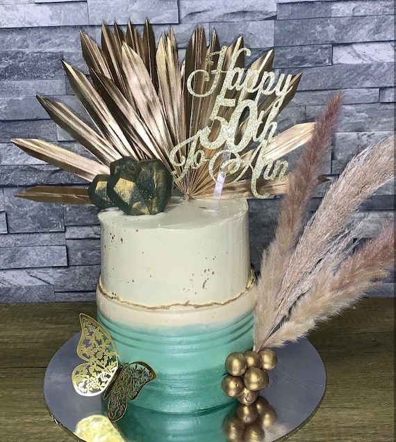 Baker Cake Topper Decor. Sun Palm Spear Cake Topper Protea - Etsy UK