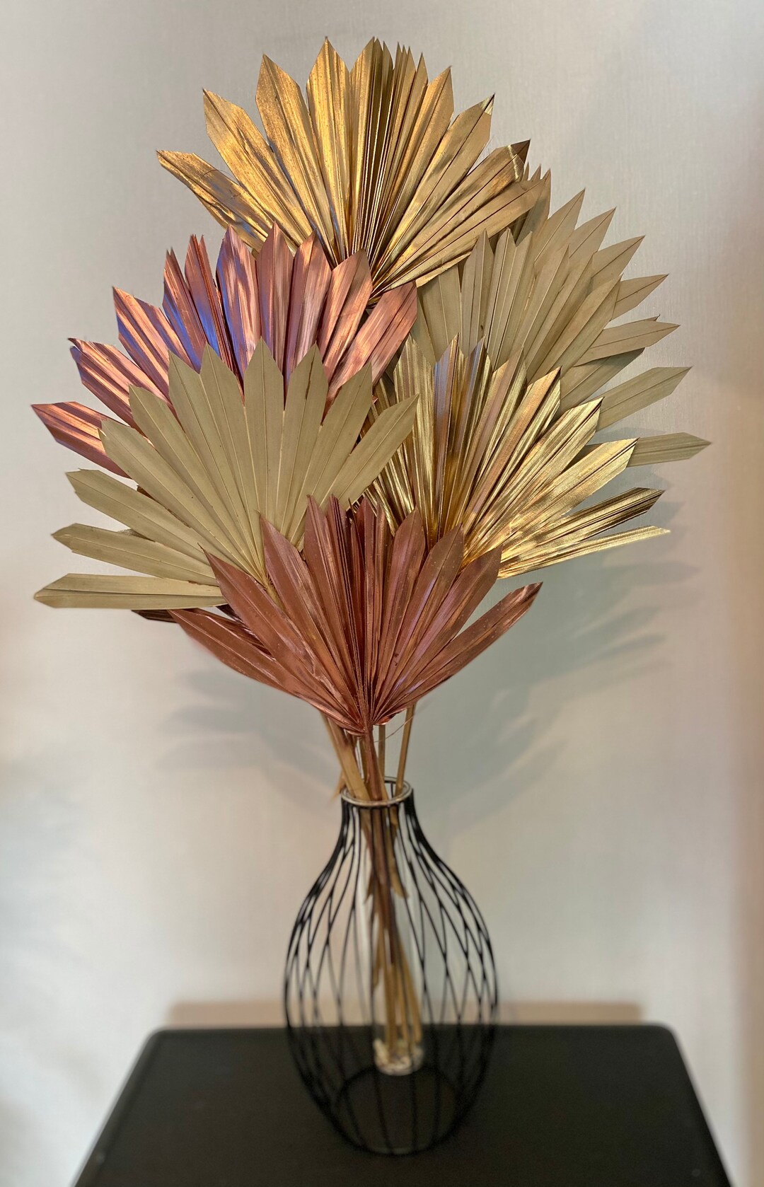 Natural SUN Palm Spears Head 20-30cm W, Cake Topper, Table Decor. Dried ...