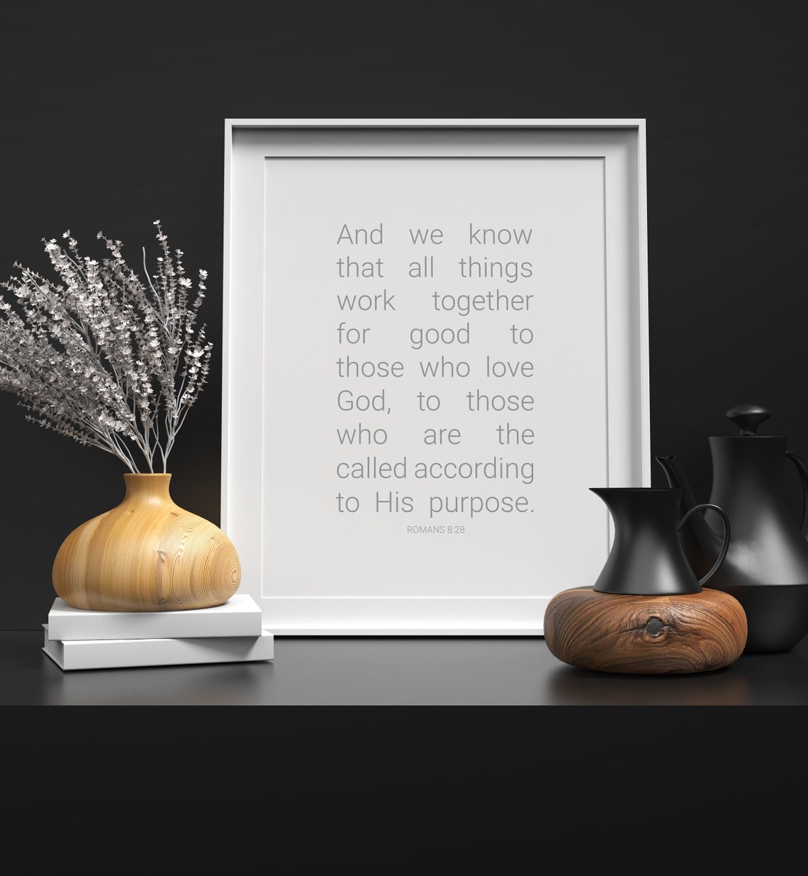 Romans 8:28 Printable Scripture Wall Art Bible Wall Art - Etsy