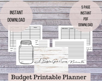 PRINTABLE Budget Planner 8.5x11 Instant Download PDF - Etsy