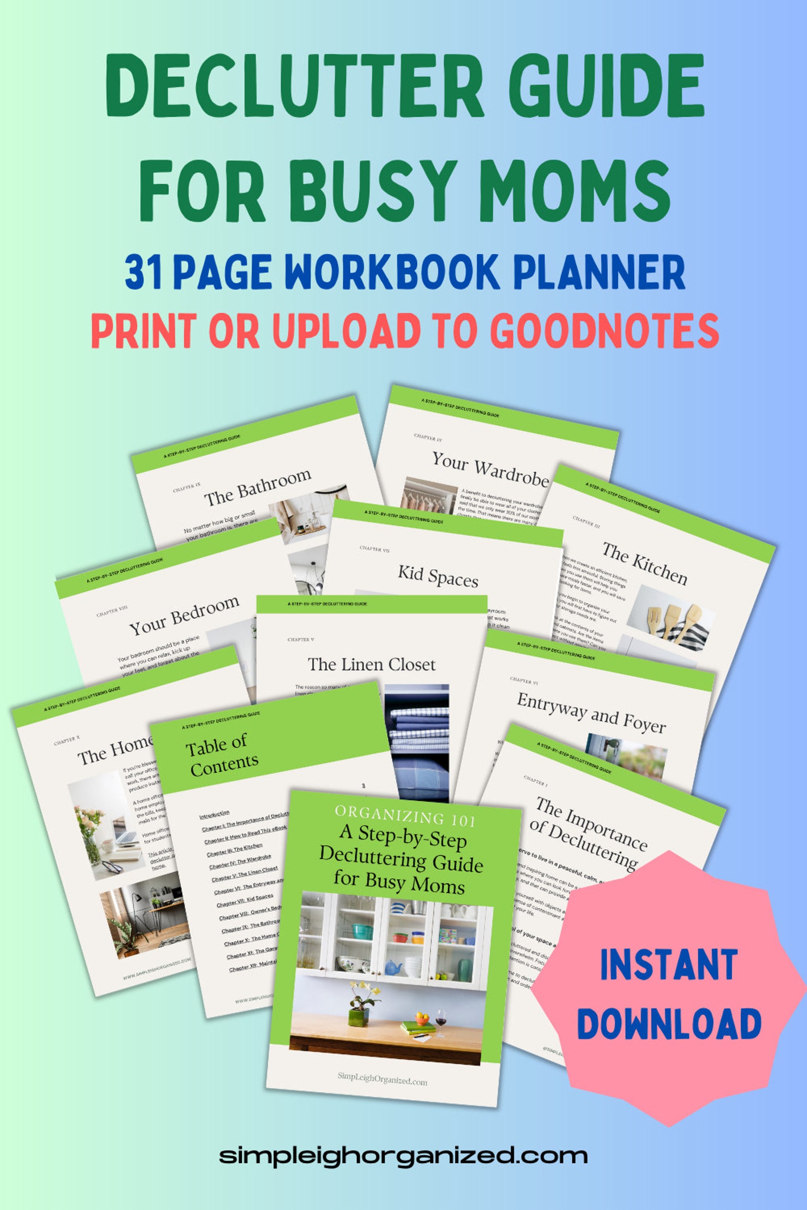Home Declutter Guide & Organizing Checklist, Home Decluttering Ebook ...