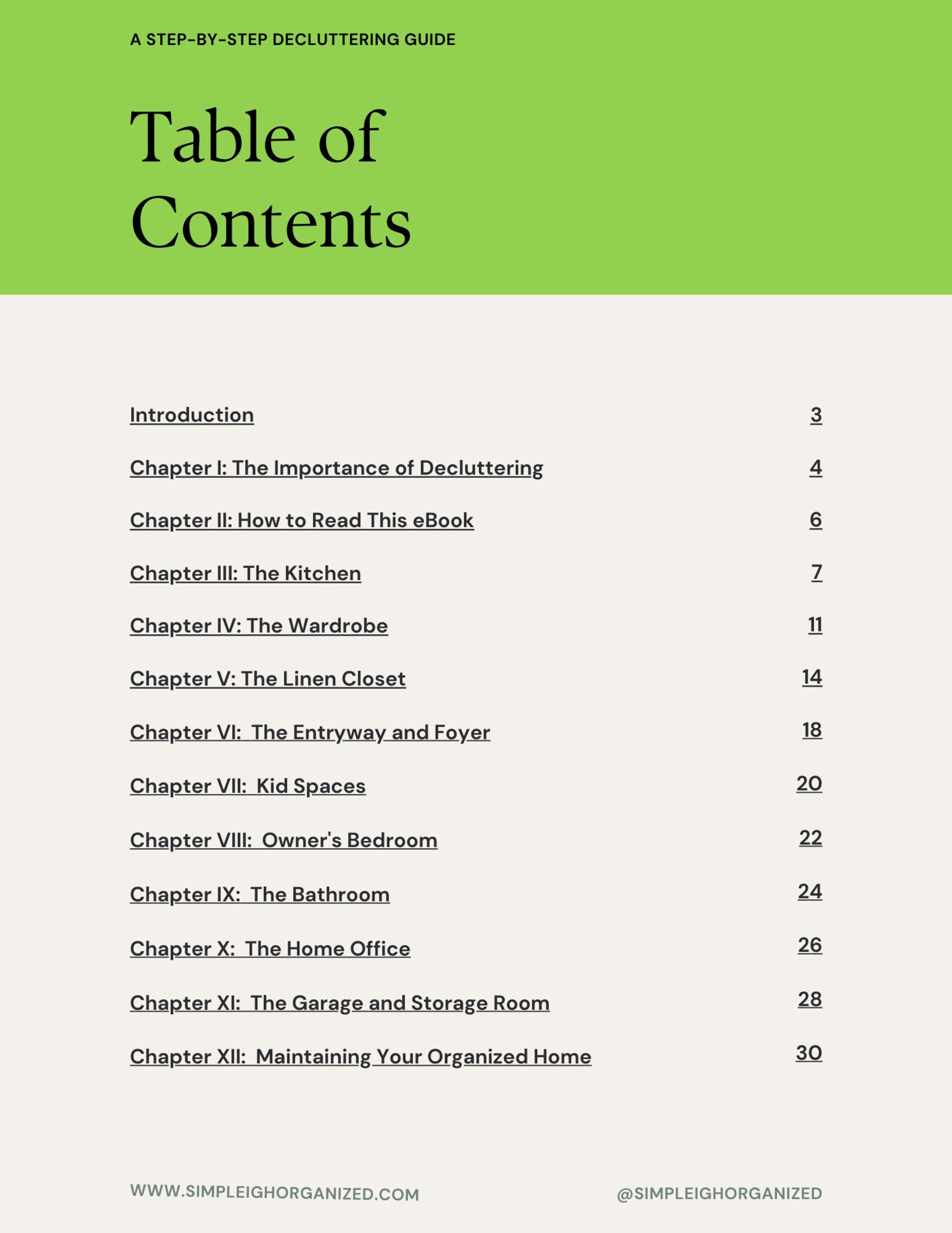 Home Declutter Guide & Organizing Checklist, Home Decluttering Ebook ...