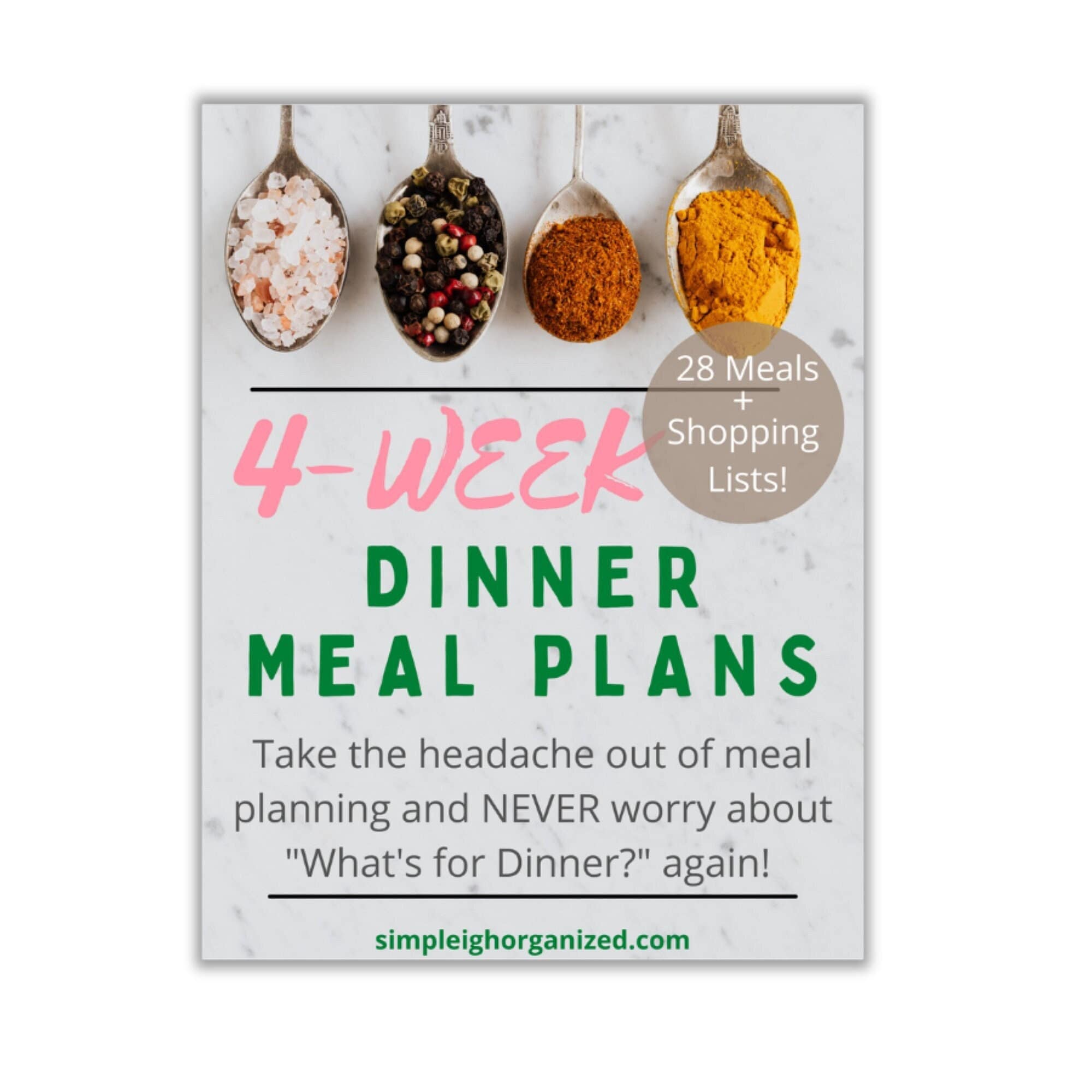 Recipe Binder Kit, Weekly Meal Planner Printable, Recipe Card, Busy ...