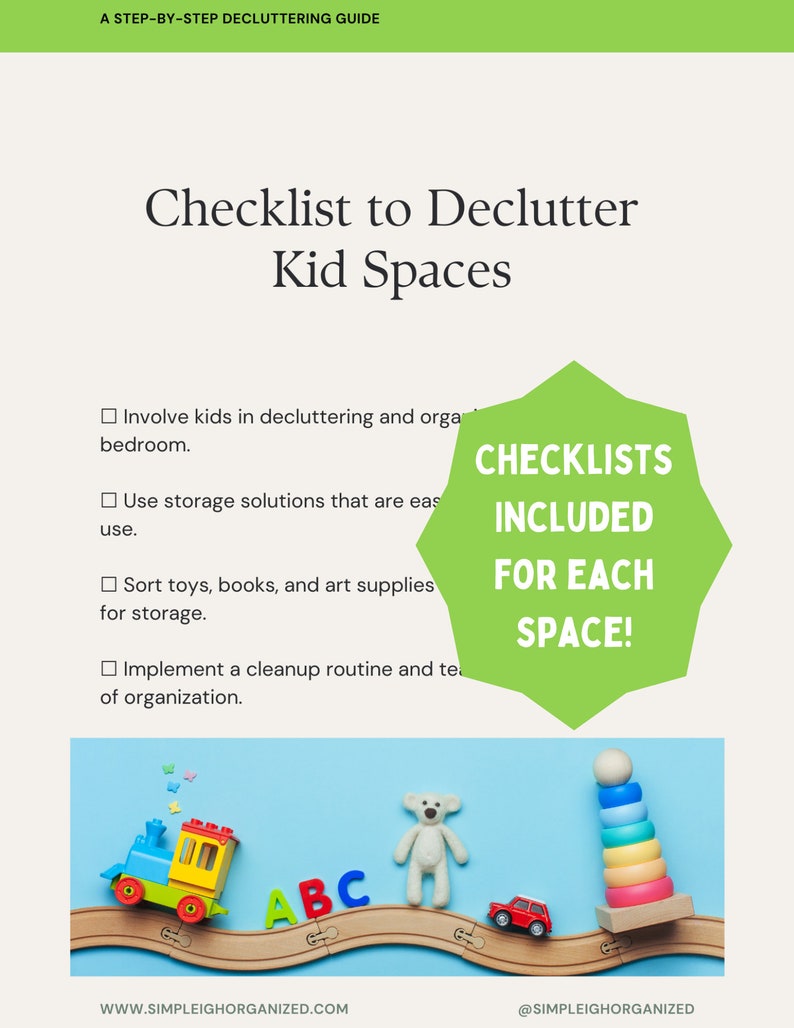 Home Declutter Guide & Organizing Checklist, Home Decluttering Ebook ...