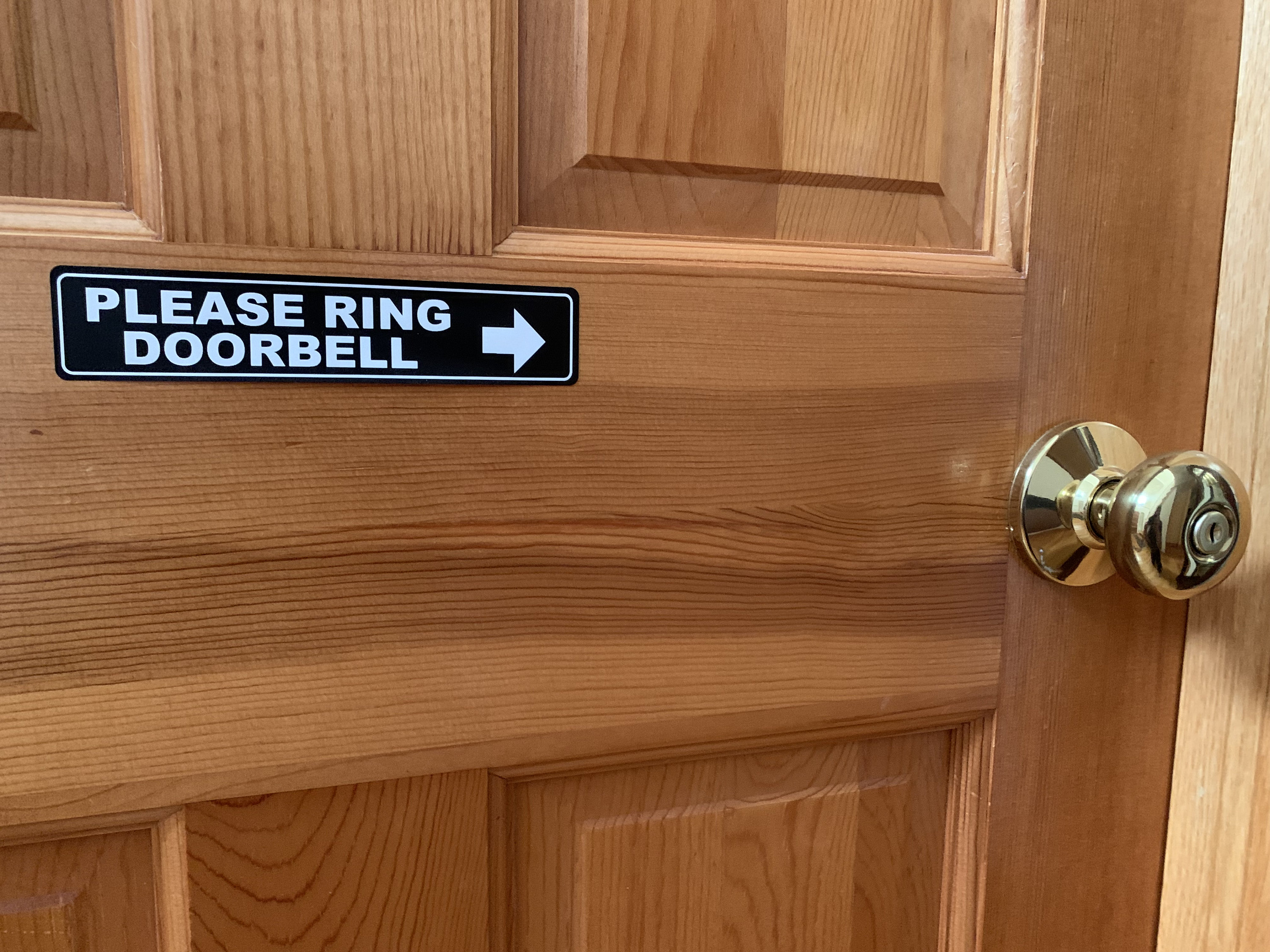 Please Ring Doorbell Sign Stickers Labels, Size 6" X 1-1/4", 2 Styles ...