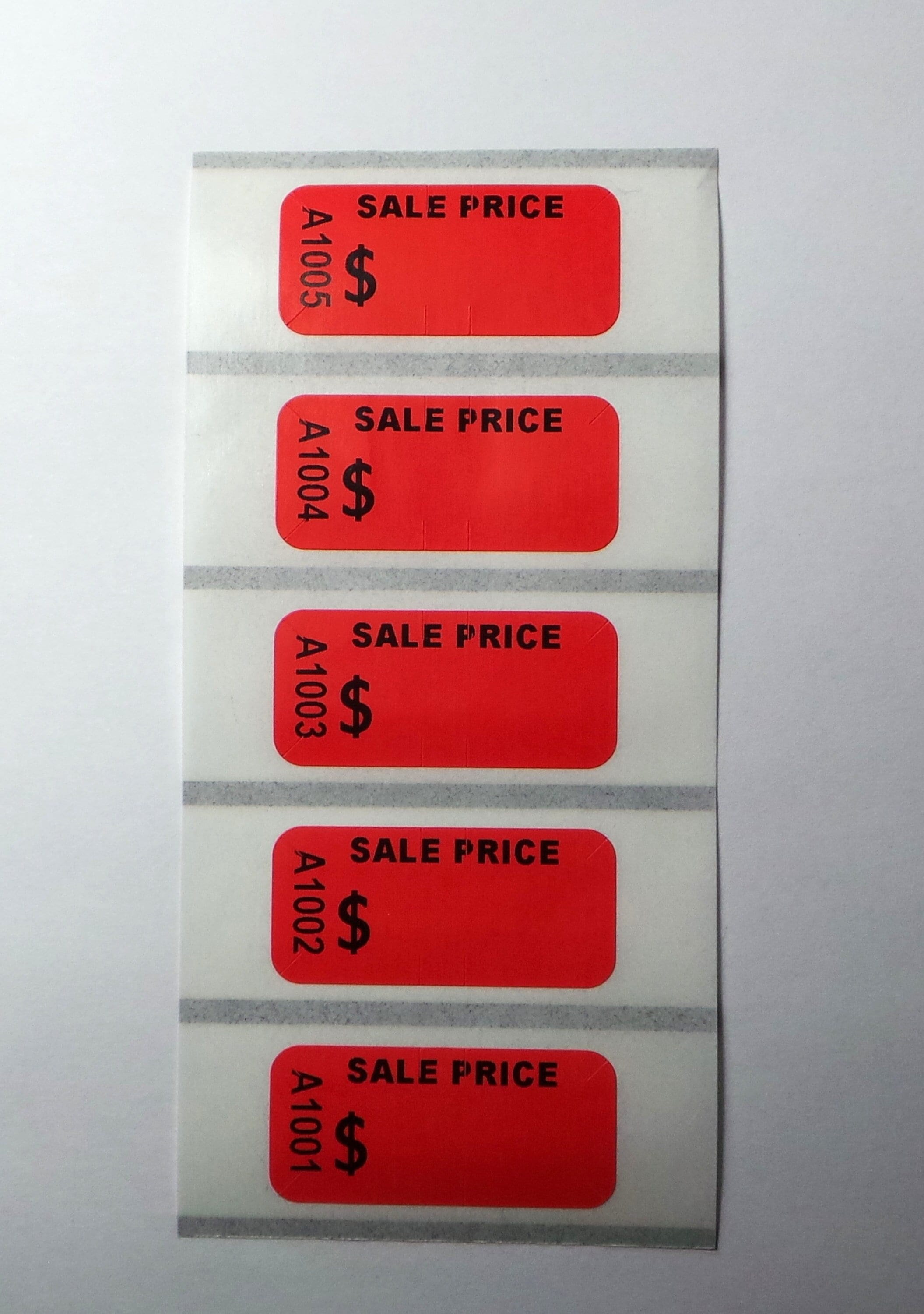 Garage Sale Price Stickers Labels. Features Consecutive Numbering ...