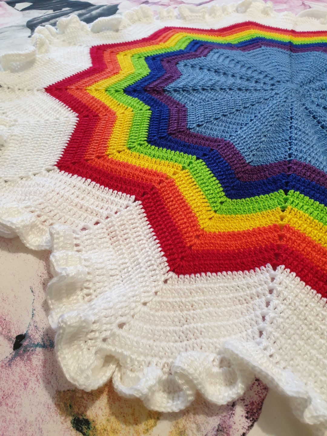 Frilly Rainbow Baby Blanket - Etsy