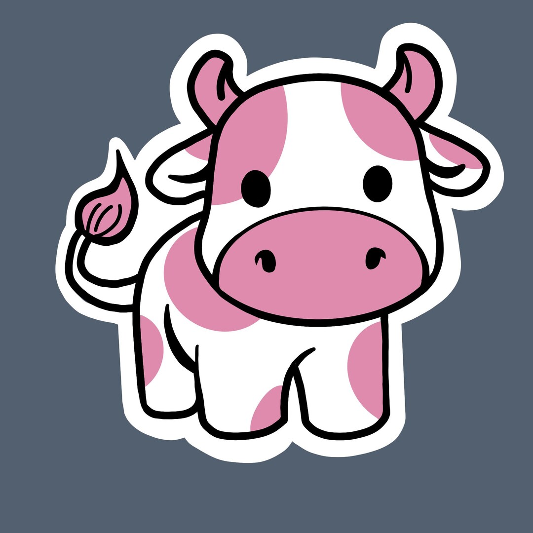 Cute Cow Sticker - Etsy