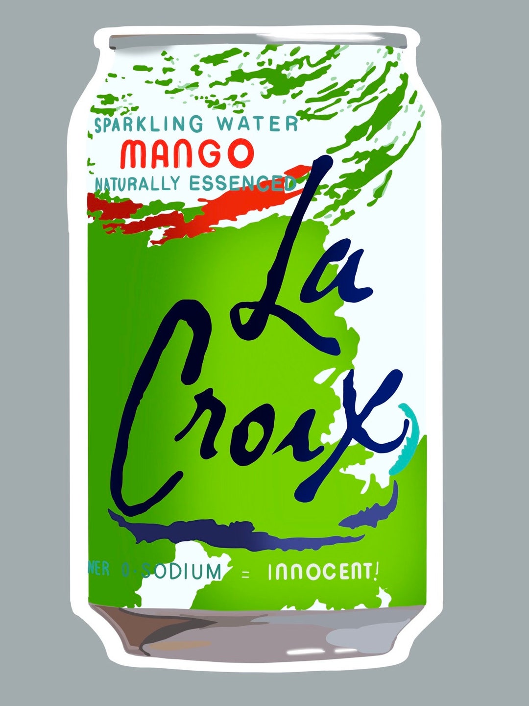 Mango La Croix Sticker - Etsy