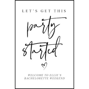 Welcome to the Party Sign - Etsy