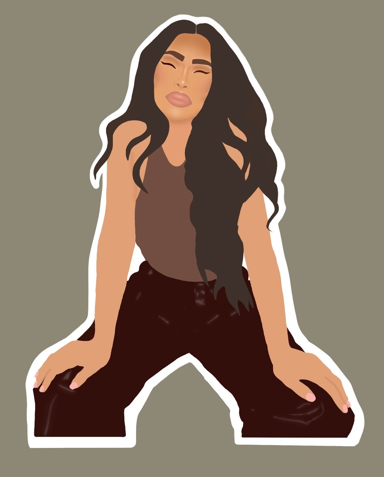 Kim Kardashian Sticker - Etsy