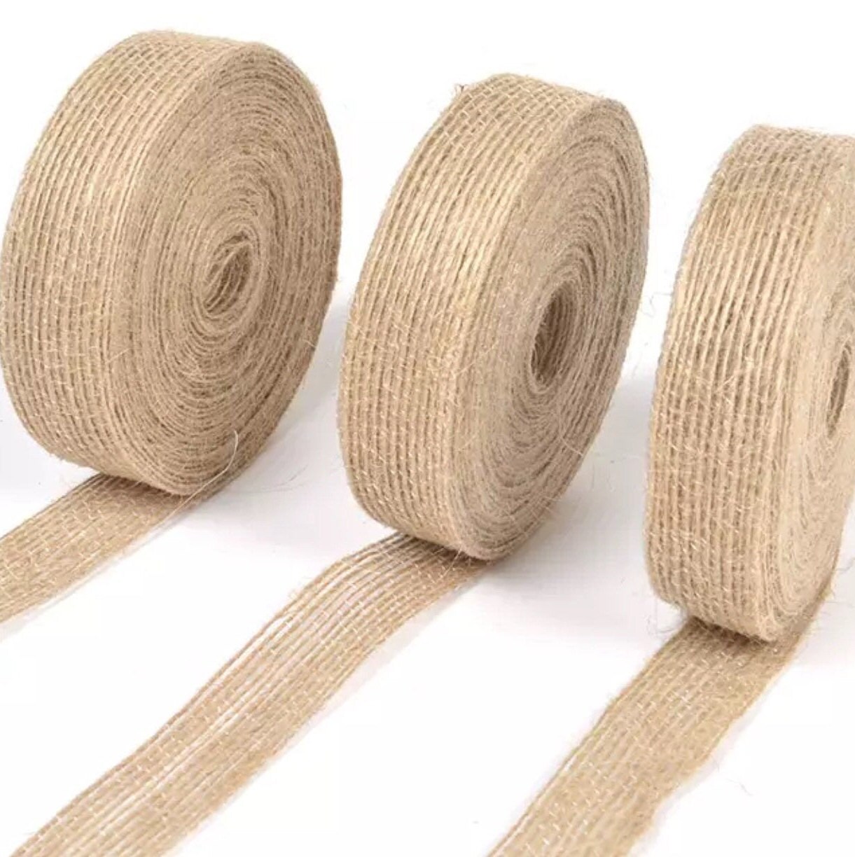 Natural Jute Ribbon, 0.5mm - 40mm Wide, Hessian, Burlap, Rustic ...