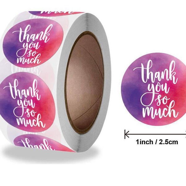 Thank You so Much Stickers - Etsy