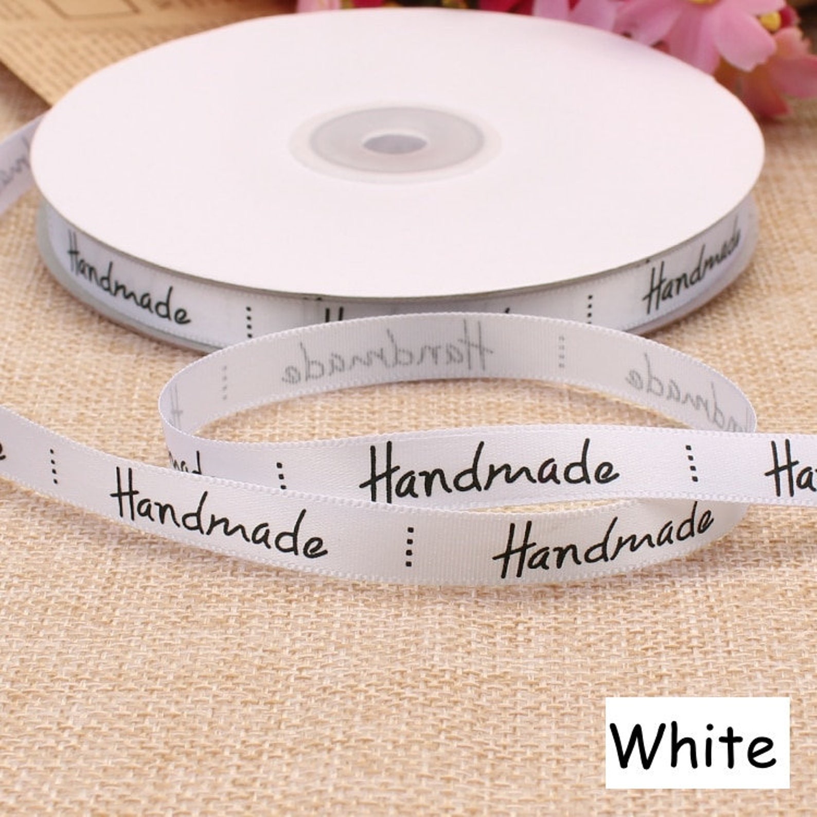 Handmade Ribbon Tags Labels.white Ivory Grey Green Pink - Etsy UK