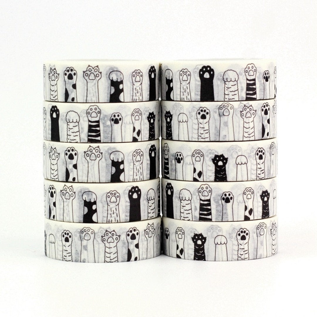 Animal Paws Washi Tape, Cat Paw Planner Washi, Gift Wrapping Tape ...
