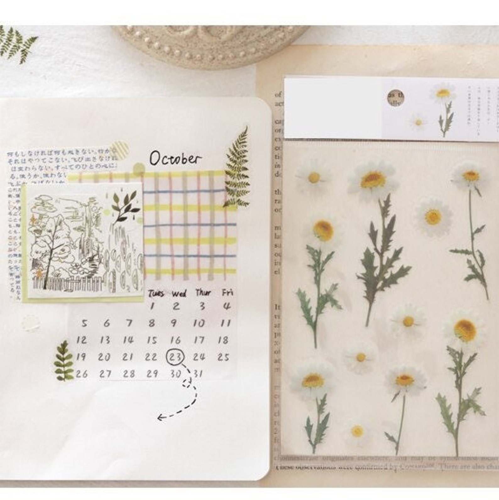 Stickers Nature Stickers Floral Stickers Transparent | Etsy UK