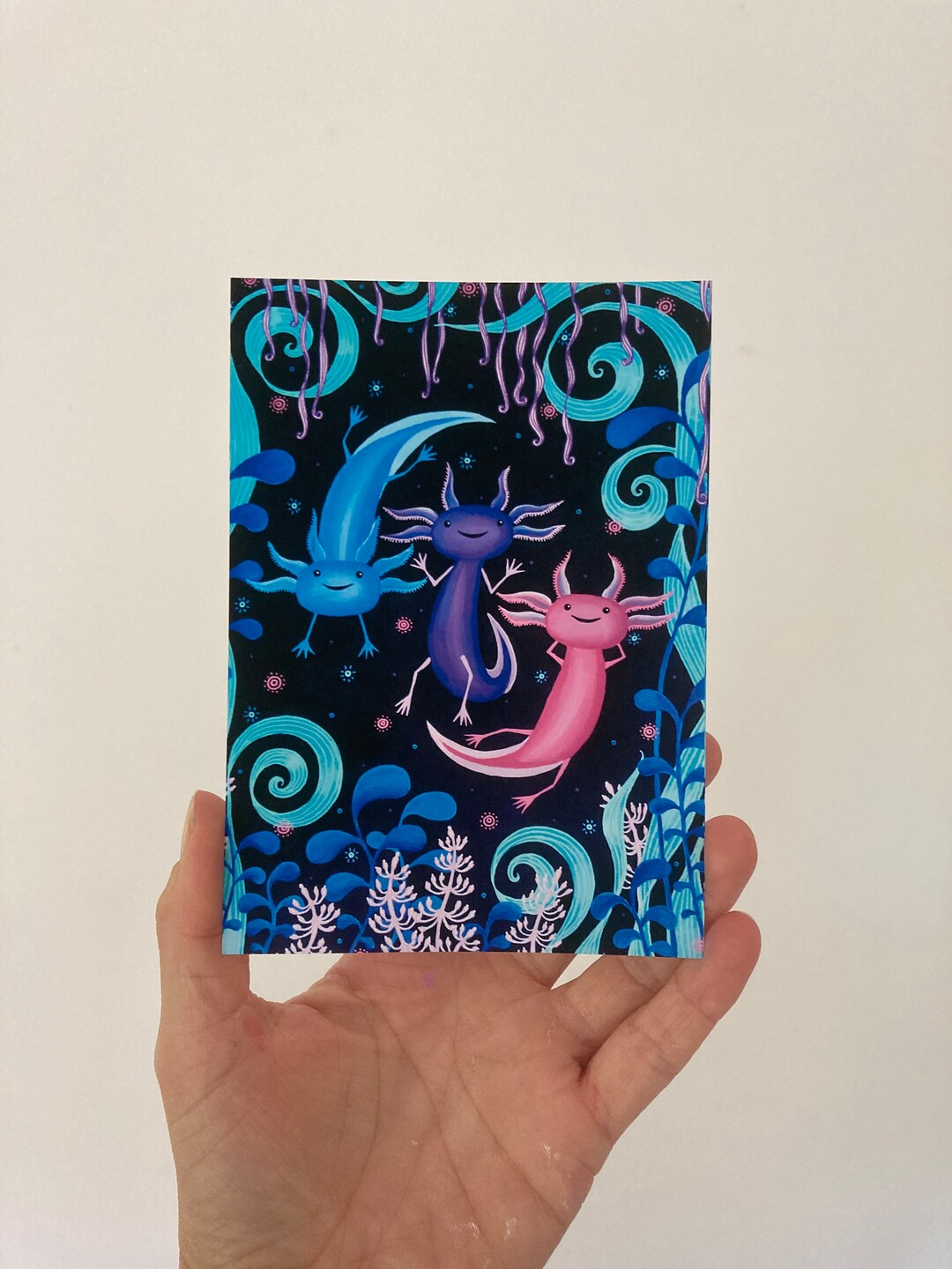 Axolotl Friends Card - Etsy