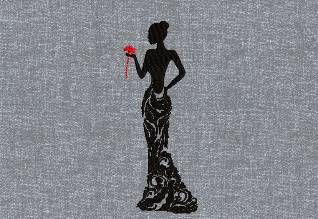 Lady Machine Embroidery Design Pattern – 3 Sizes - Etsy