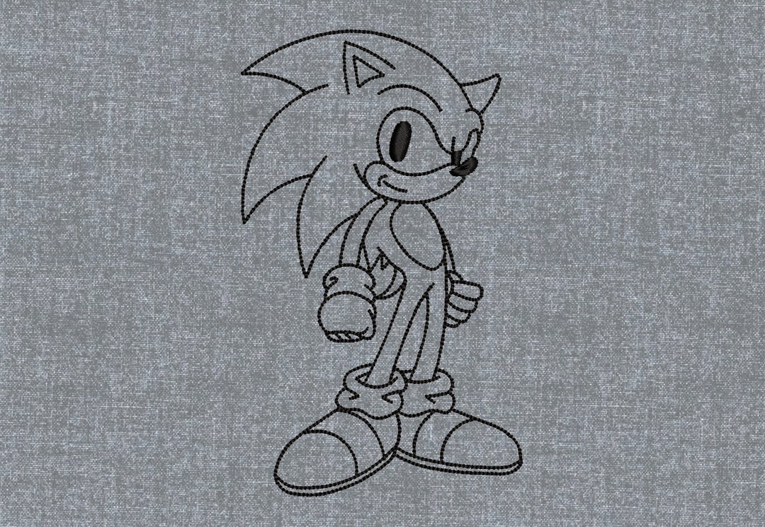 Sonic Machine Embroidery Design Pattern – 4 Sizes - Etsy