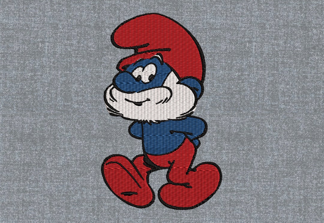 Smurfs – Papa Smurf Machine Embroidery Design Pattern – 3 Sizes - Etsy