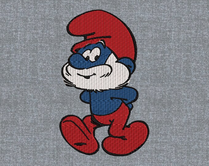 Smurfs – Papa Smurf Machine Embroidery Design Pattern – 3 Sizes - Etsy