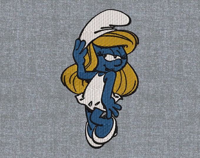 Smurfs – Smurfette Machine Embroidery Design Pattern – 3 Sizes - Etsy