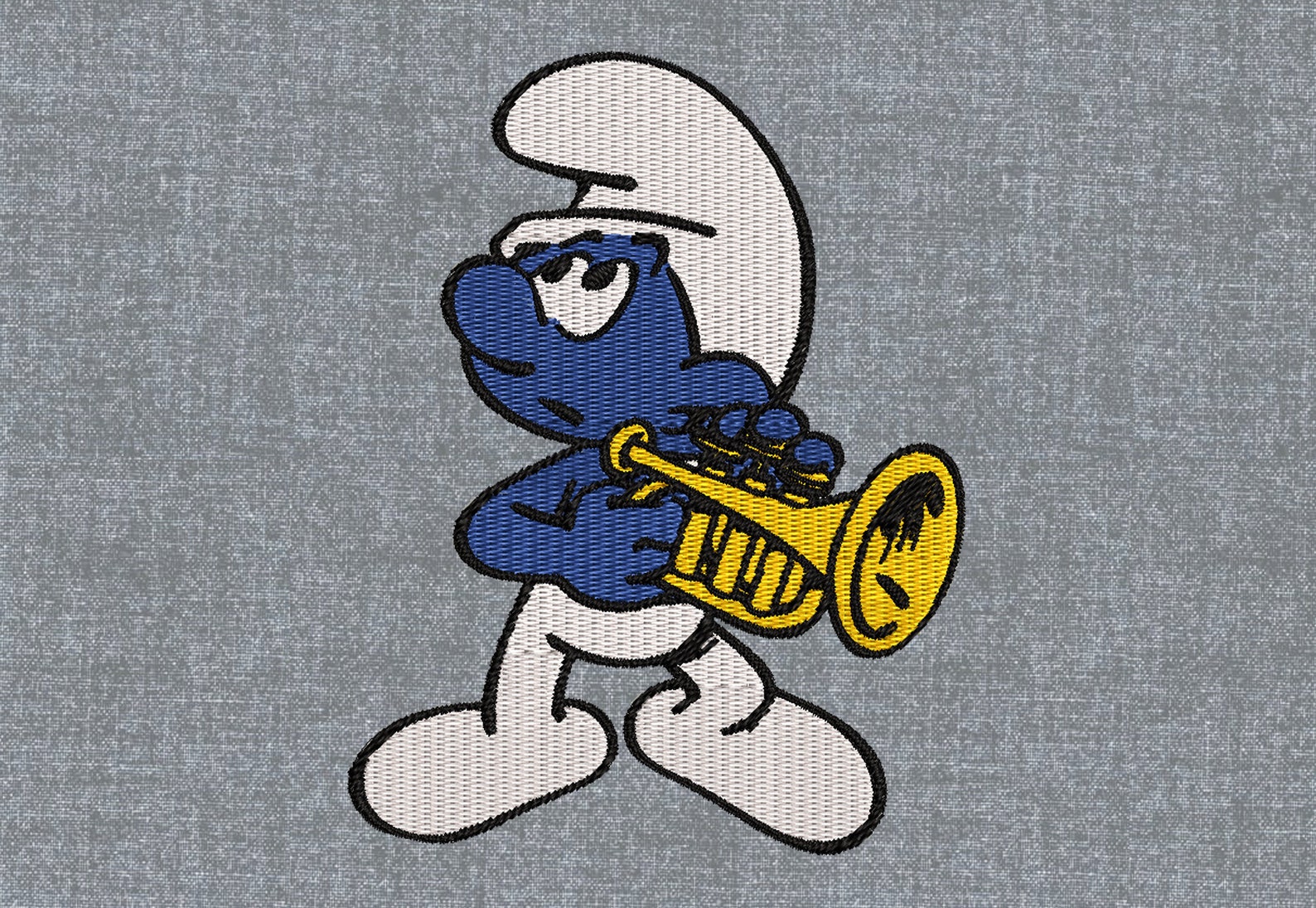 Smurfs Harmony Smurf Machine Embroidery Design Pattern 3 Sizes - Etsy