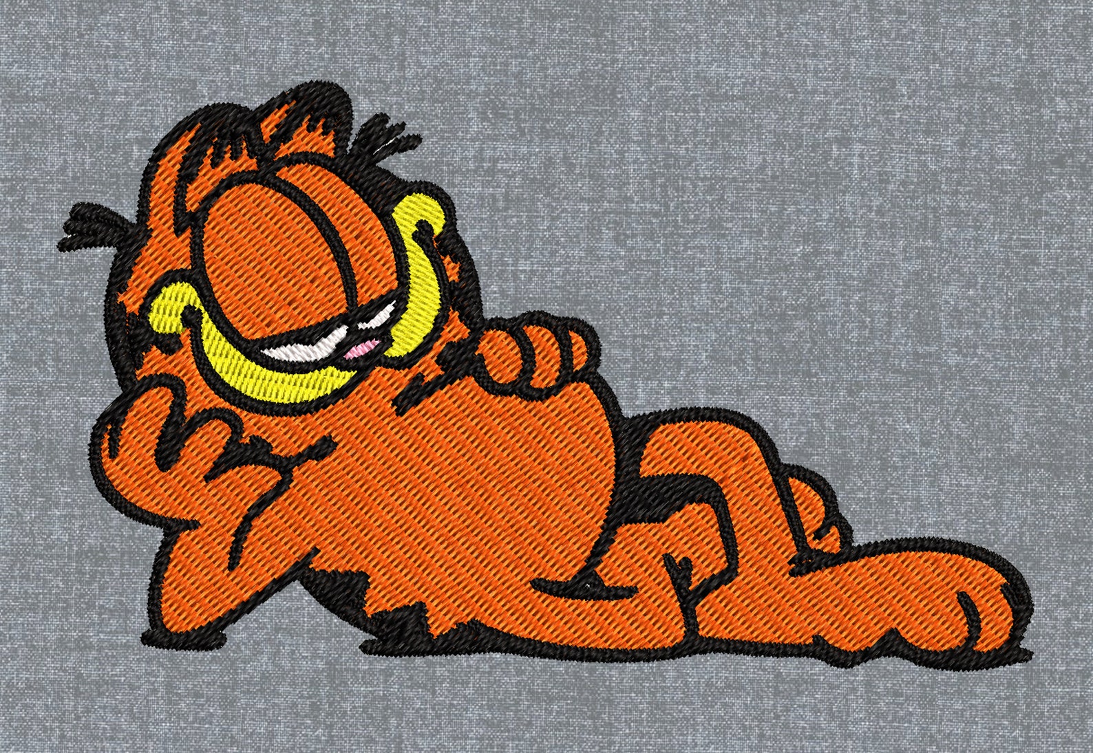 Garfield 2 Machine embroidery design pattern 3 sizes | Etsy
