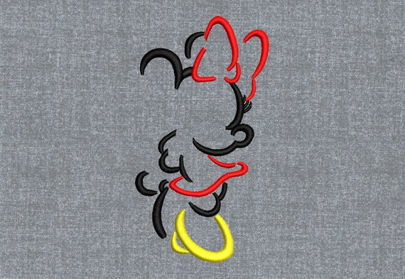 Minnie Mouse Machine Embroidery Design Pattern 4 Sizes | Etsy