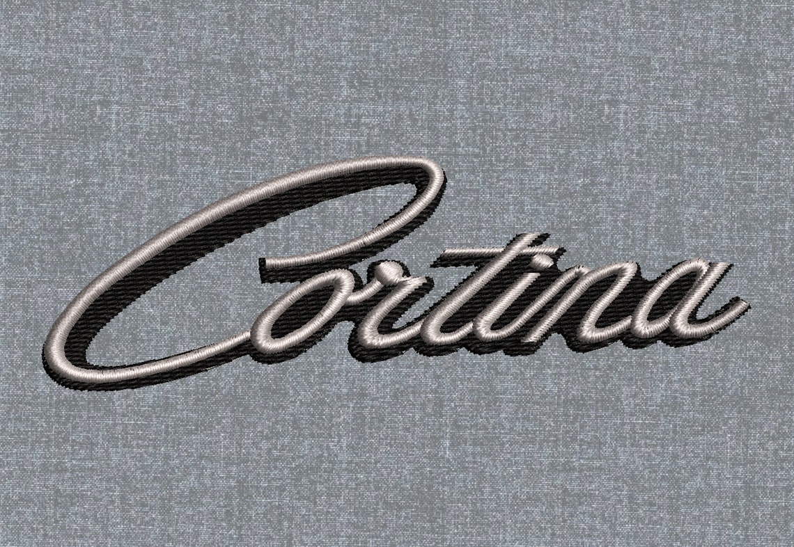 Ford Cortina logo Machine embroidery design pattern 3 sizes | Etsy