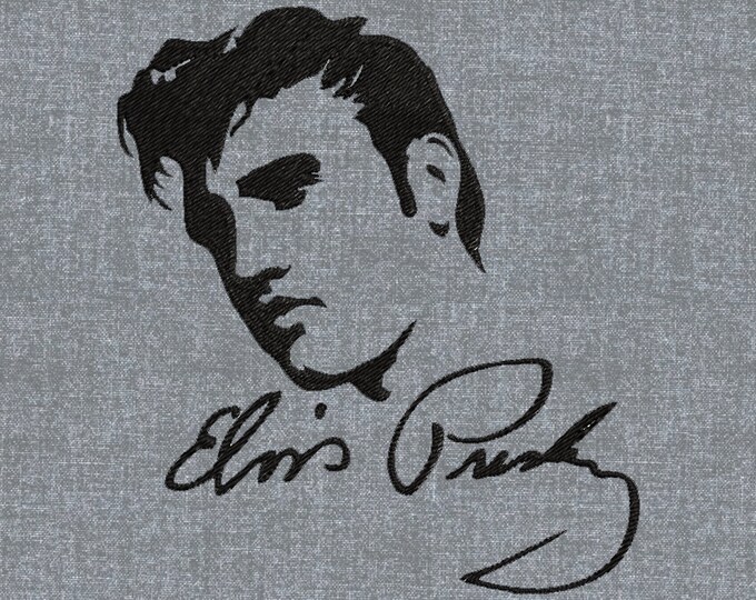 Elvis Presley Machine Embroidery Design Pattern 2 Sizes - Etsy