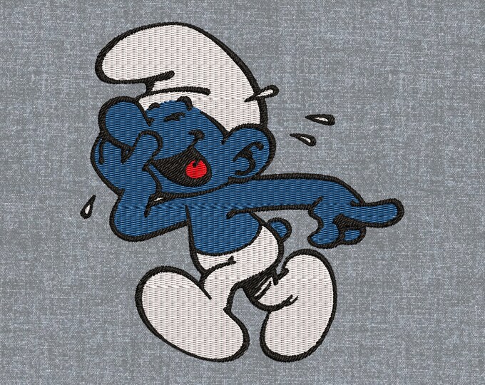 Smurfs – Jokey Smurf Machine Embroidery Design Pattern – 3 Sizes - Etsy