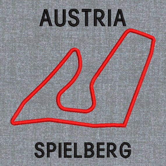 Formula 1 Race Track Austria Spielberg Machine Embroidery - Etsy
