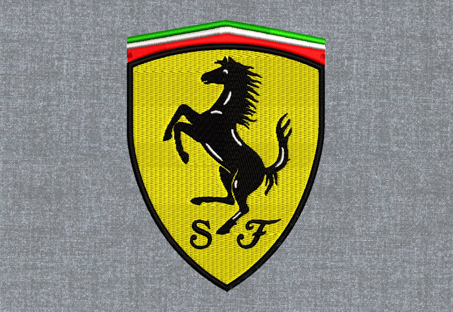Ferrari logo 3 Machine embroidery design pattern 3 sizes | Etsy