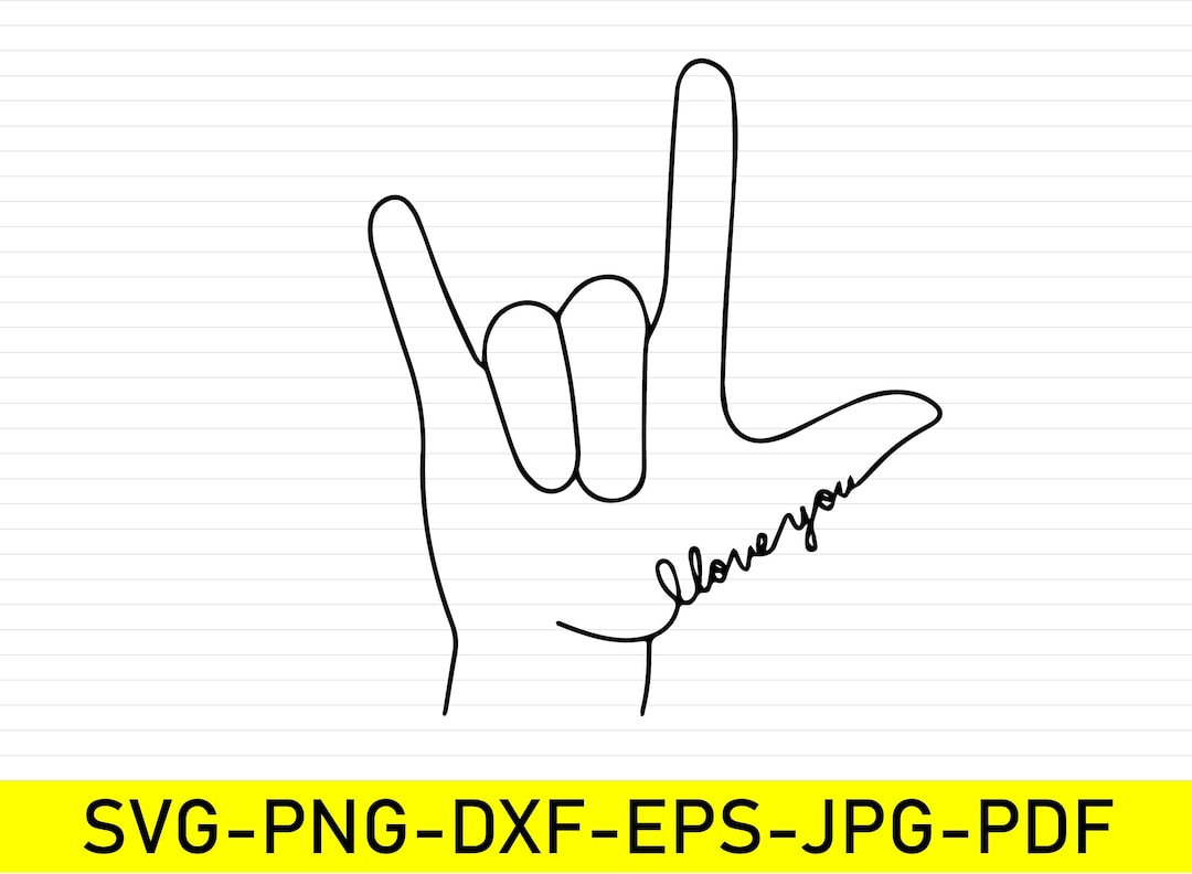 I Love You Sign Language SVG, America Sign Language Svg, I Love You Svg ...