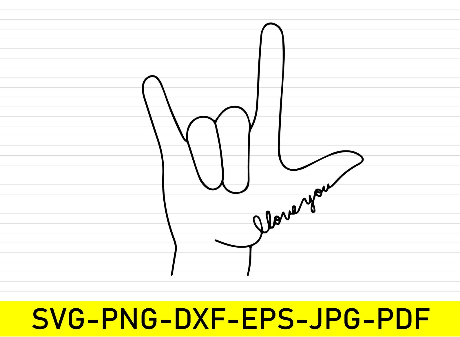 I Love You Sign Language SVG, America Sign Language Svg, I Love You Svg ...
