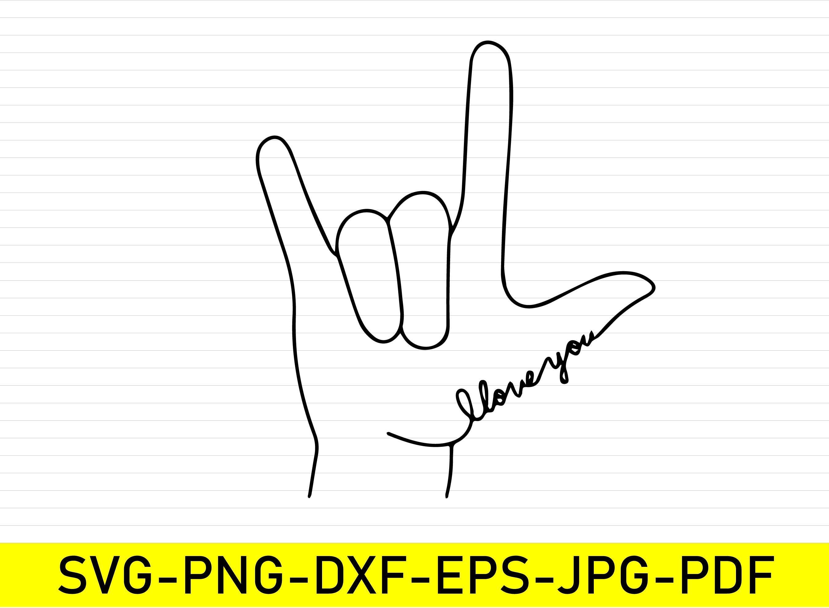 I Love You Sign Language SVG, America Sign Language Svg, I Love You Svg ...